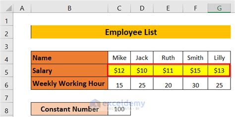 How To Divide For Entire Row In Excel 6 Simple Methods Exceldemy