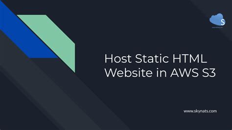 host static website in aws s3 step by step guide