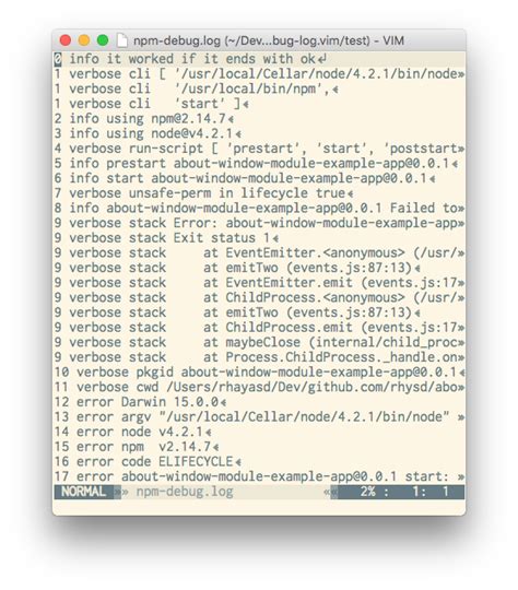 Github Rhysdnpm Filetypesvim Highlight Npm Debuglog And Npmrc