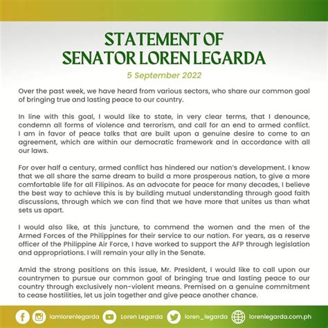 Loren Legarda Breaks Silence After Being Bashed Due To Statement On Cpp