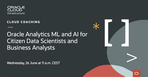 Stuart Robinson On Linkedin Oracle Analytics Ml And Ai For Citizen Data Scientists And Business…