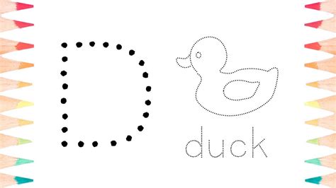 알파벳 Def 점선 따라 쓰고 그림 그리고 색칠하면서 영어 단어를 배우기 Learn Alphabet Def Words With Drawing And