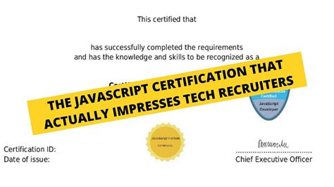 The Javascript Certification That Actually Impresses Tech Recruiters By Mehdi Bafdil Medium