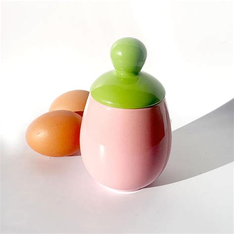 Aggcoddler Scandinavian Porcelain Egg Coddler With Simple Lid