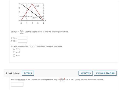 solved let k x g x f x use the graphs above to find the