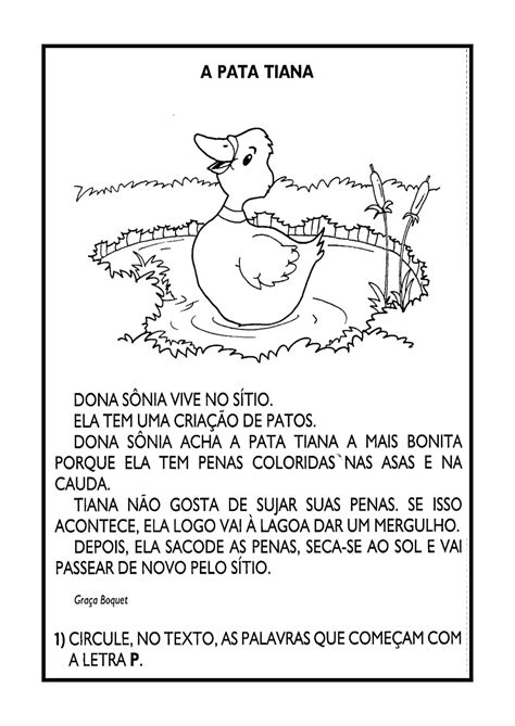 1° e 2° anos leitura interpretaÇÃo de textos e outras atividades