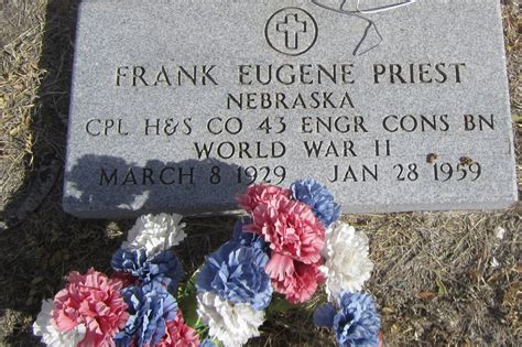 Frank Eugene Priest 1929 1959 Find A Grave äreminne