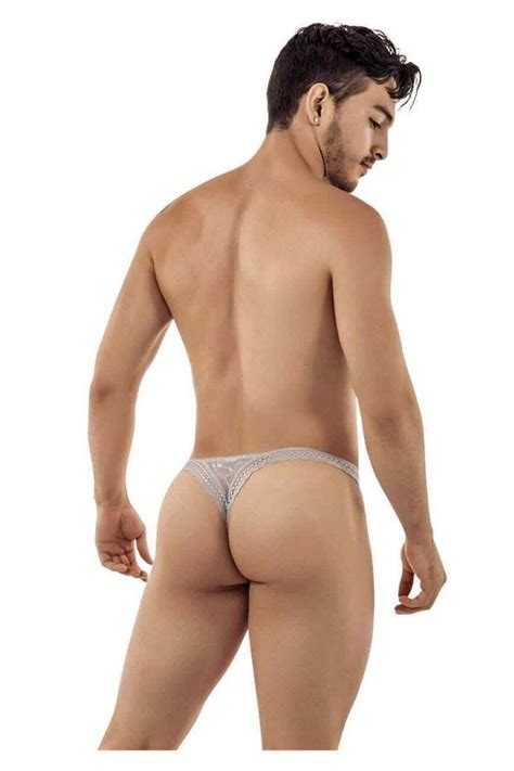 Candyman 99420 Double Lace Thongs Color Gray Pic