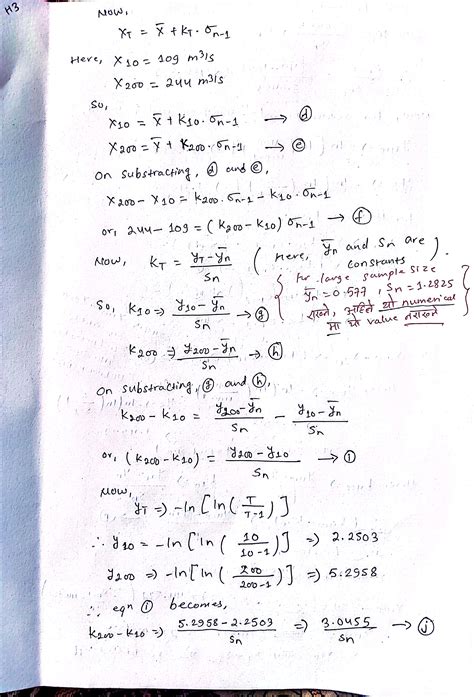 Gumbel Distribution Numerical From Hydrology
