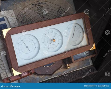 Altitude Hygrometer Barometer Thermometer Combo Editorial Stock Image