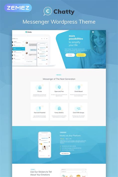 chatty communication multipurpose clean wordpress elementor theme