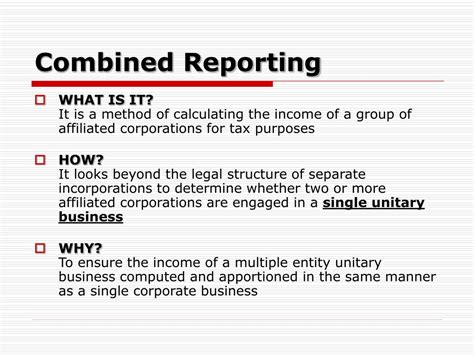 Ppt Combined Reporting Powerpoint Presentation Free Download Id