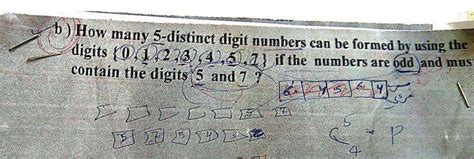 Solved B How Many 5 Distinct Digit Numbers Can Be Formed By
