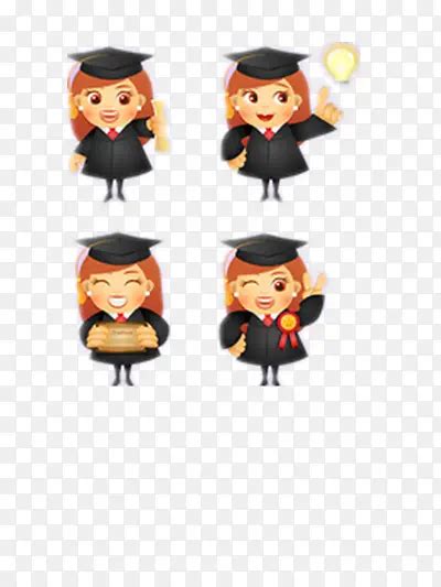 毕业卡通女孩png图片素材下载 图片编号ydxavwgx 免抠素材网