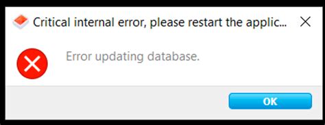 Error Message Error Updating Database Gmg Support