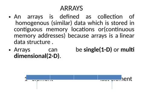 Arrays And Function Basic C Programming Notes Pdf