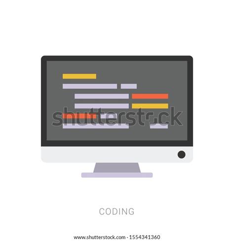 Programming Coding Concept Code On Screen เวกเตอร์สต็อก ปลอดค่า