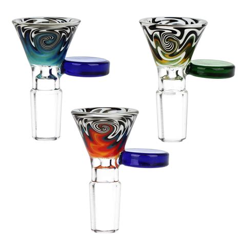 Wig Wag Funnel Style Herb Slide 14mm M Colors Vary