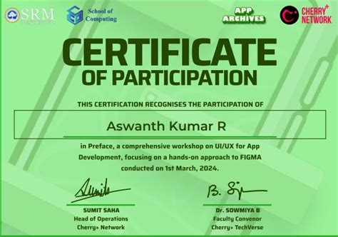participated in an app development workshop aswanth kumar r posted on