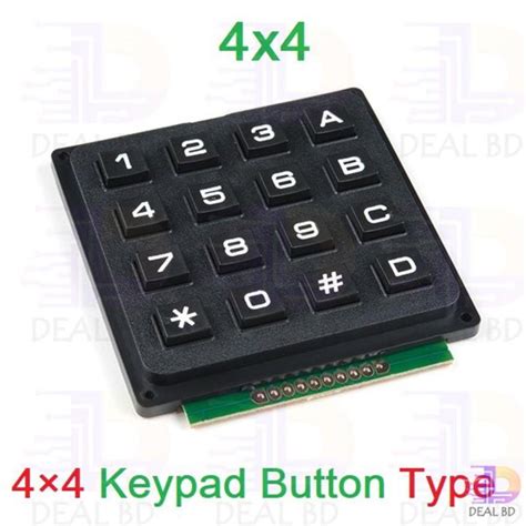Keypad Telephone Style 4x4 16 Button Membrane Switch Matrix Array Keyboard Keypad Module Use Key