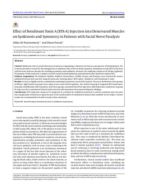 Pdf Botulinum Toxin Therapy For Apraxia Of Lid Opening Forget Robert