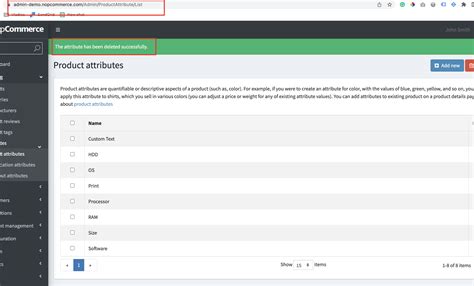 product attribute deletion issue · issue 6677 · nopsolutions