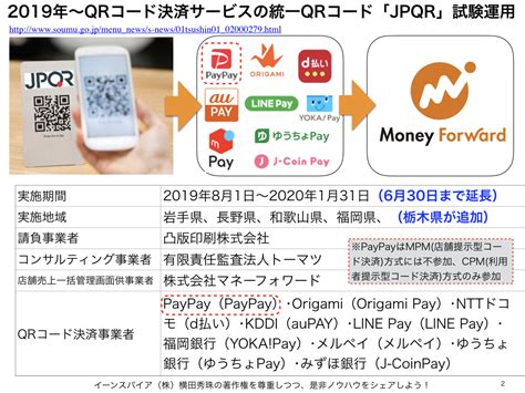 総務省 統一qr｢jpqr｣普及事業2020キャッシュレス決済業者 ネットビジネス・アナリスト横田秀珠