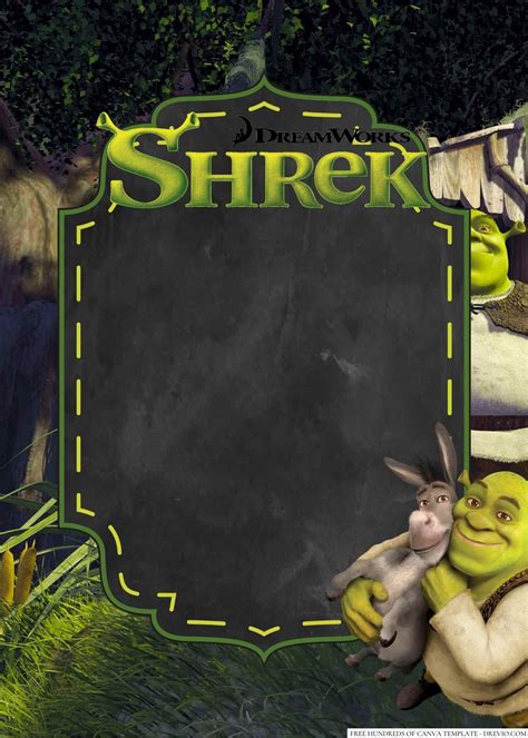 22 Shrek Canva Birthday Invitation Templates Invitación De