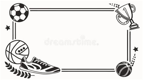 Sports Theme Border Templates Sports Border Vector Art Icons And