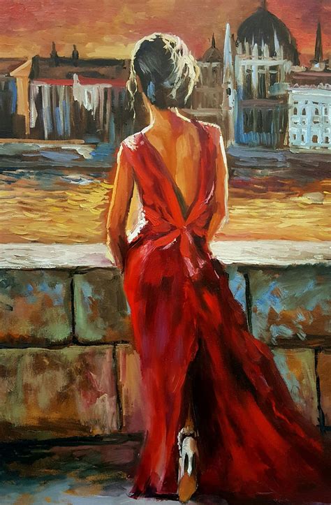 Lady In Red Painting At Explore Collection Of Lady