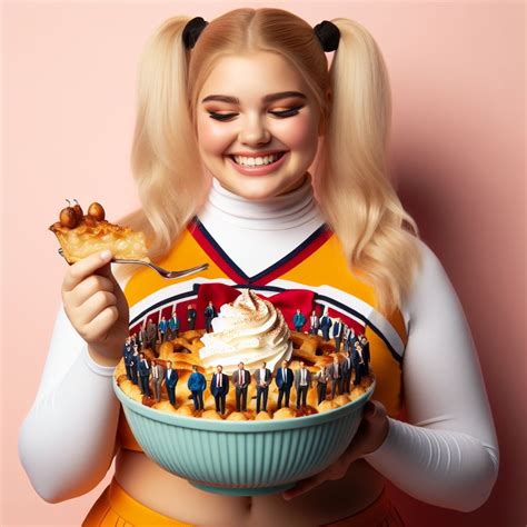Giantess Cheerleader Eats Tiny Pie 2 By Giantessheels On Deviantart