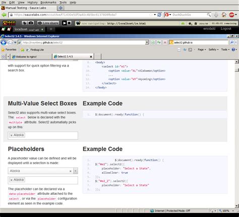 Examples Dont Display Properly In Ie8 · Issue 2079 · Select2select2 · Github