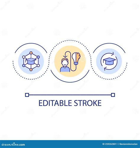 Education System Loop Concept Icon Stock Vector Illustration Of Linear Outline 259262801