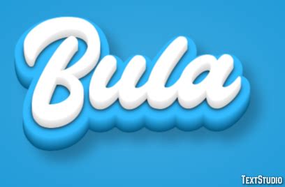 Bula | Blue 3D | Text Effect Generator