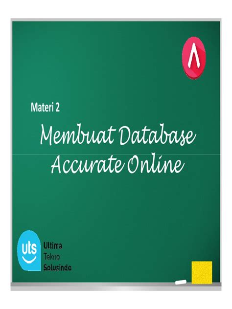 membuat database accurate pdf