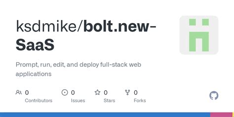 GitHub Ksdmike Bolt New SaaS Prompt Run Edit And Deploy Full Stack Web Applications