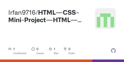 Github Irfan9716html Css Mini Project Html Css Mini Project