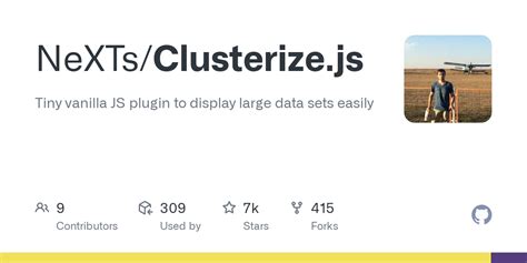Github Nextsclusterizejs Tiny Vanilla Js Plugin To Display Large Data Sets Easily
