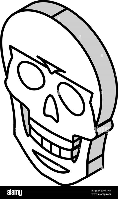 Skull Bone Isometric Icon Vector Illustration Stock Vector Image And Art Alamy