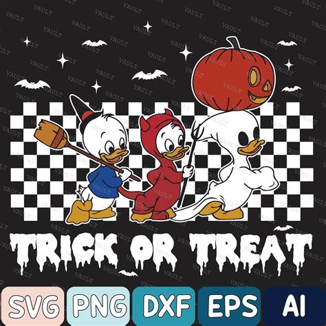 Vintage Huey Dewey Louie Halloween Svg Trick Or Treat Svg Inspire