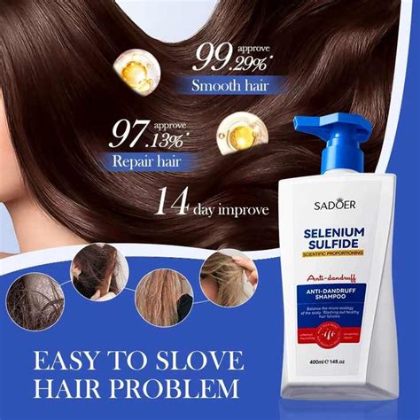 Selenium Disulfide Herbal Gel Shampoo Refreshing Anti Dandruff Whitening Long Lasting Fragrance