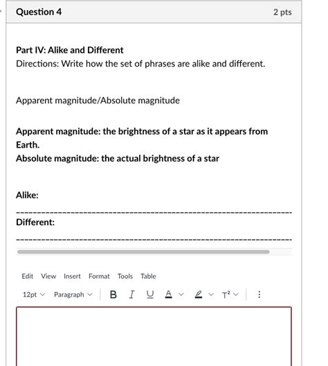 solved question 4 2 pts part iv alike and different