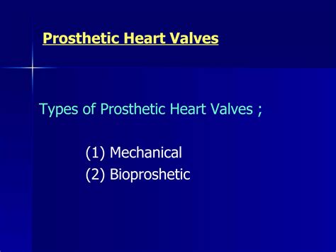 Prosthetic Heart Valves Ppt