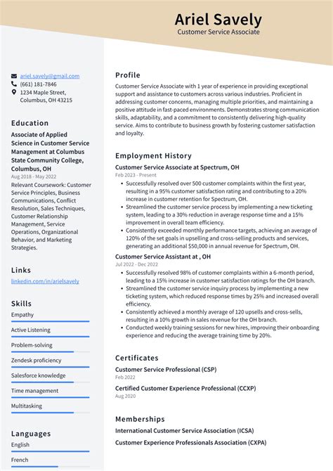 Top 18 Customer Service Associate Resume Objective Examples