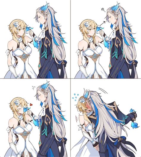 Lumine And Neuvillette Genshin Impact Drawn By Quinnyil Danbooru