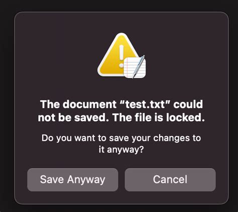 The Document Could Not Be Saved The File Is Locked Textedit Rmac