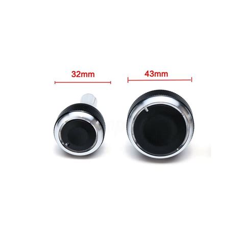 Heater Dash Ac Switch Knobs Black Control Buttons For Golf Mk4 Passat