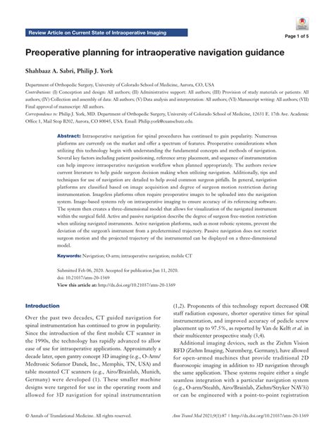 Pdf Preoperative Planning For Intraoperative Navigation Guidance