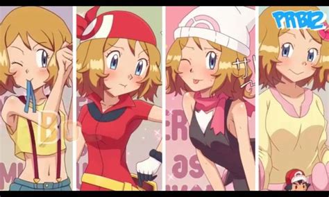 Pokemon Serena Ash Mistymaydawn And Irish Pokemon Ash And Misty Anime