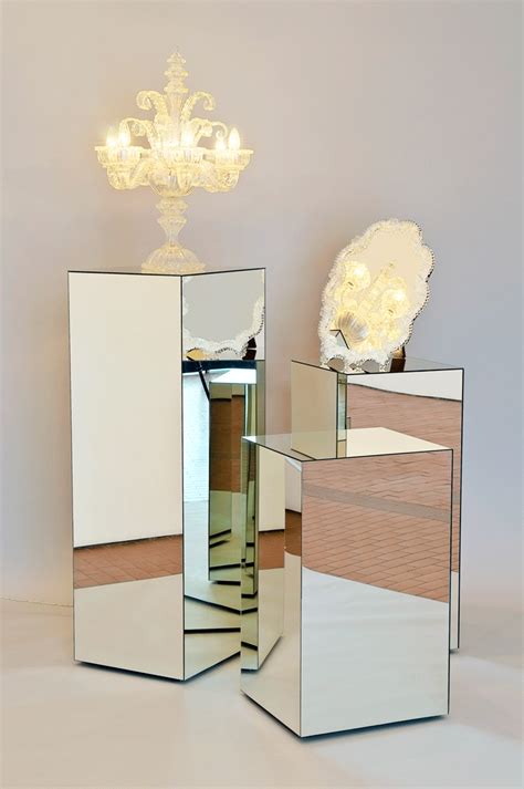 Classic Mirror Mirrored Pillar Pedestal Display End Side Lamp Table Artofit